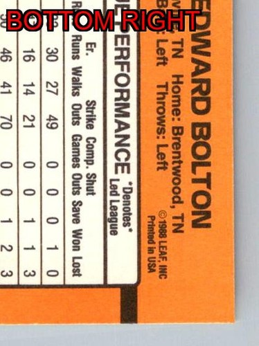 Tom Bolton Pitcher Boston Red Sox Donruss 1989 Card 539 Sports ...