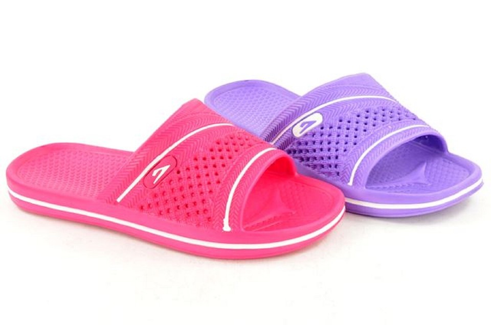 Ladies Pool Sliders EVA Beach Shower Slip On Lightweight Waterproof ...
