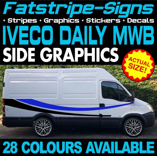 to fit IVECO DAILY MWB GRAPHICS STICKERS STRIPES DECALS MOTORHOME ...