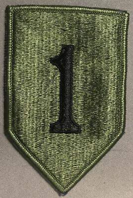 Army 1st Infantry Division subdued patch | eBay