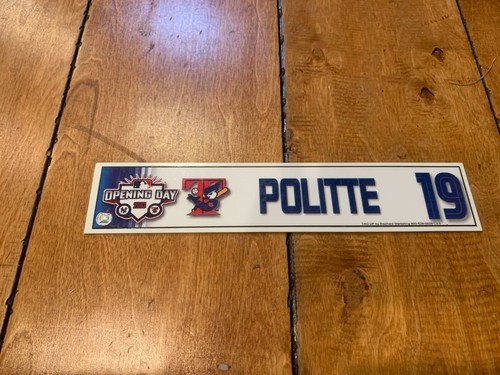CLIFF POLITTE LOCKER ROOM Name Plate Opening Day 2003 BLUE JAYS MLB ...