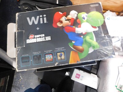 Nintendo Wii Black Console with New Super Mario Bros Box Tested W ...