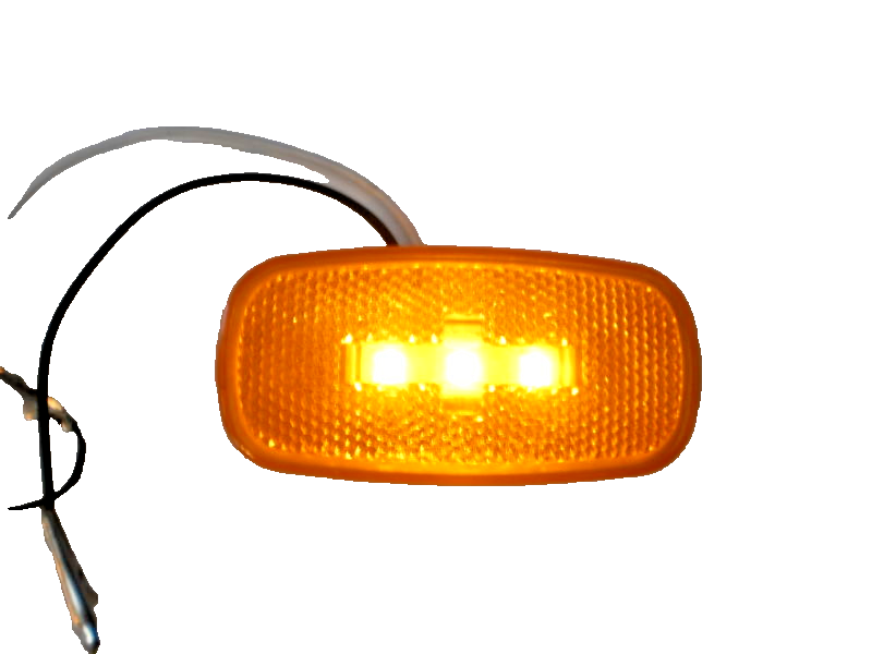 2 - Jammy Marker Light LED J-626/625 Amber 4" x 2" reflex lens Trailer ...