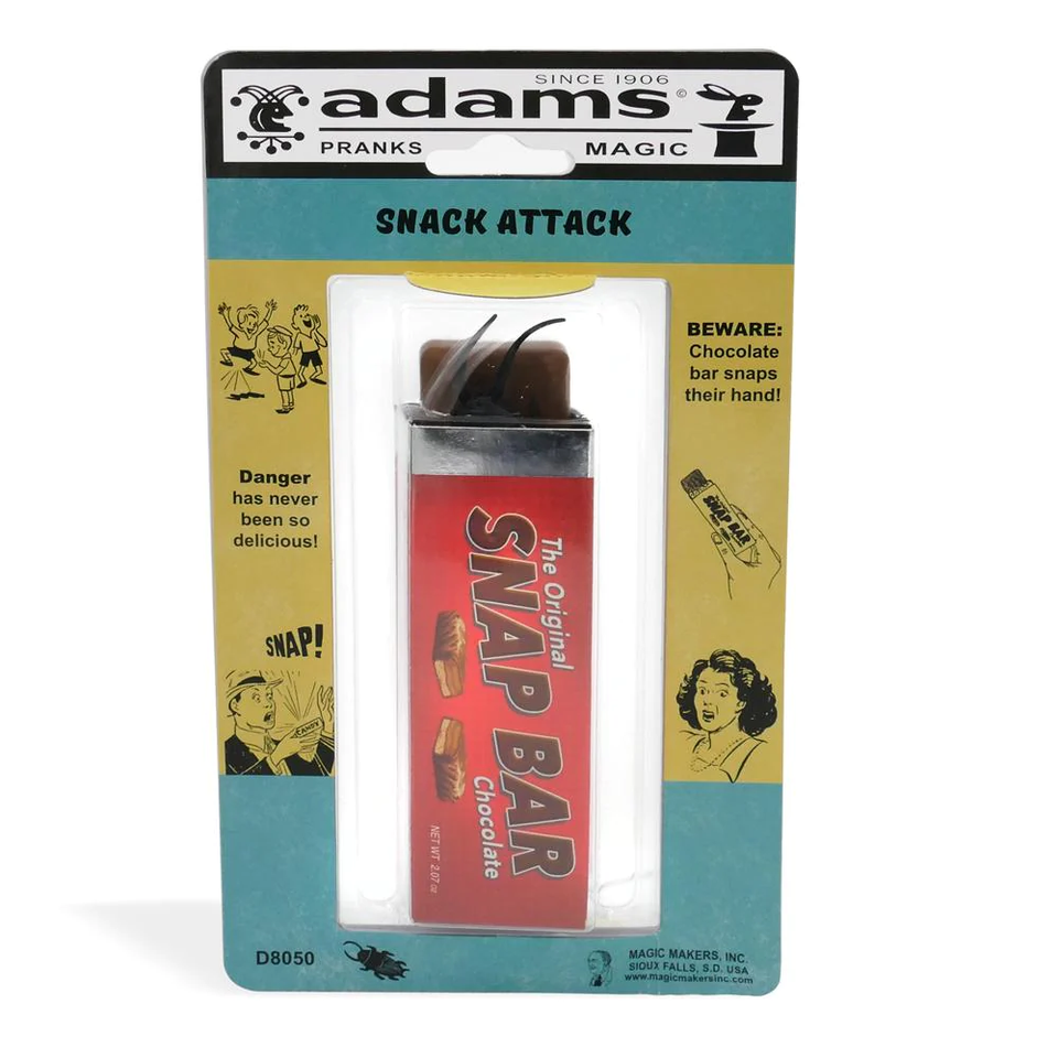 SS ADAMS SNACK ATTACK Fake Candy Bug Prank Joke Gag Pull Snaps Toy ...