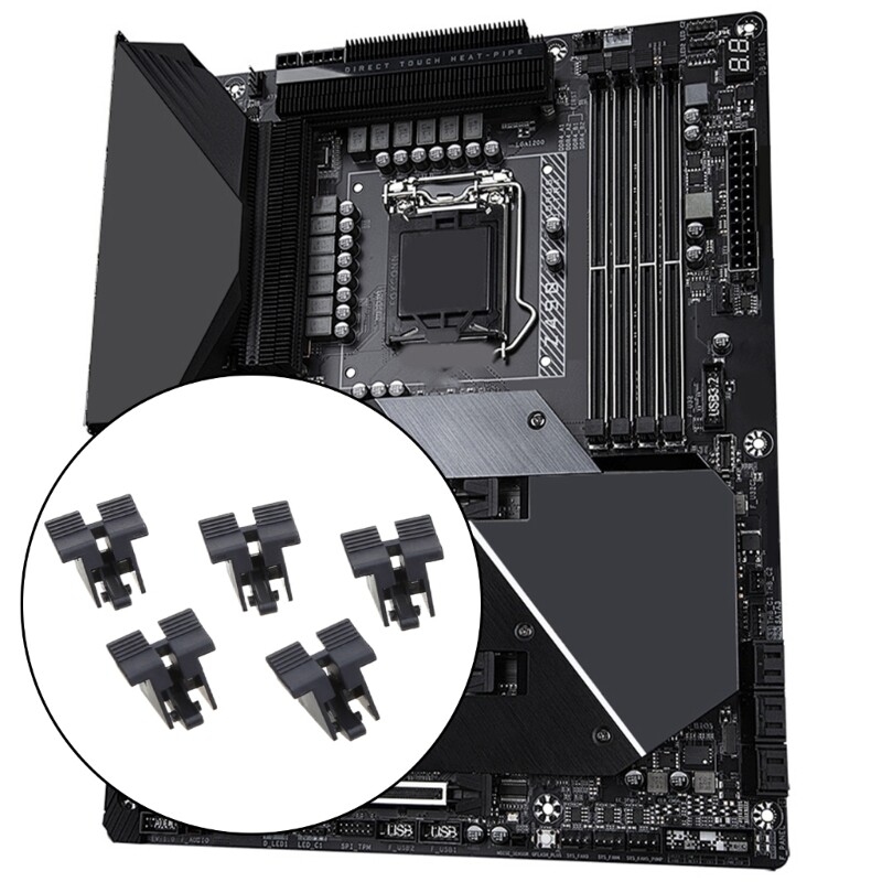 5Pcs PCIE 16X Slot with Fishtail Fixing Clip PCIE X16 Socket PCIE 16X ...