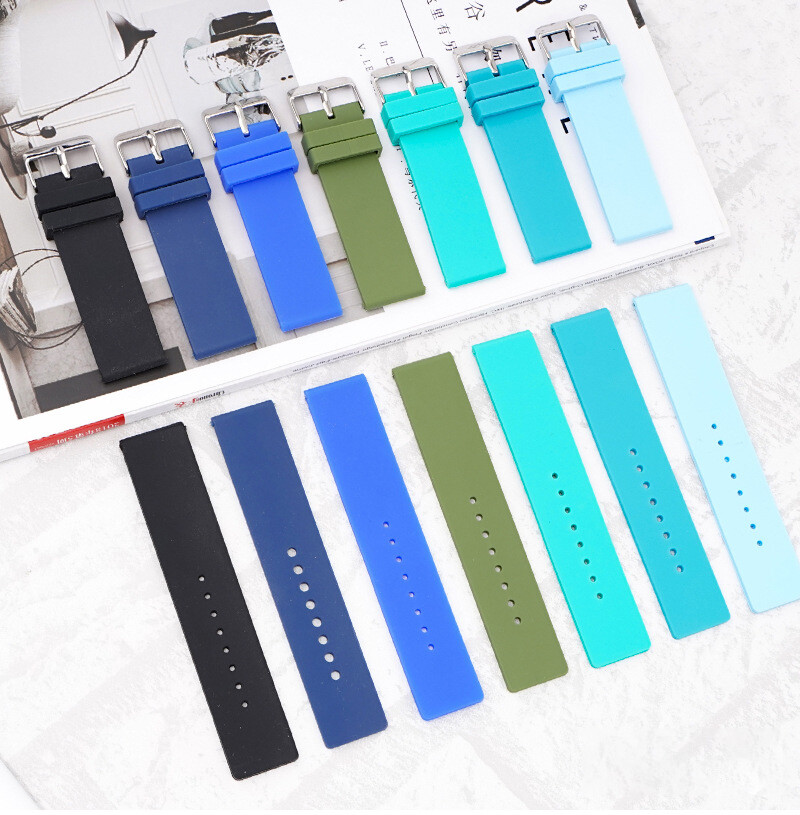 Silicone Bracelet Watch Strap Rubber Replacement Band 12 14 16 18 20 22 ...