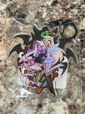 Hazbin Hotel Limited Edition Halloween Acrylic Keychain Charlie Vaggie ...