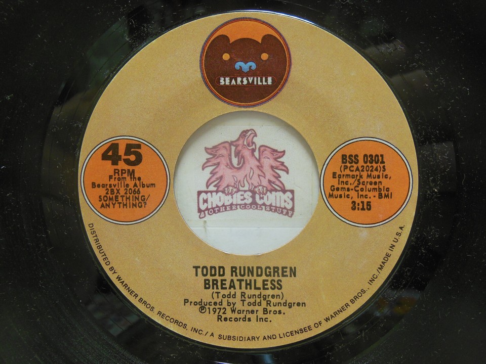 Todd Rundgren – Wolfman Jack / Breathless, 45 RPM VG+ (XE) | eBay