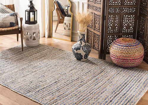 Natural Antique Jute Hand Woven Rag Rug Living Room Floor Home Decor ...