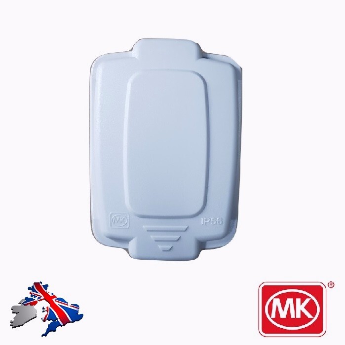MK Electric 1gang Outdoor Weatherproof Light Switch IP56 K46101 White ...