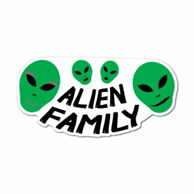 Alien Family Sticker Decal Alien Area 51 Space Storm Funny Ufo | eBay