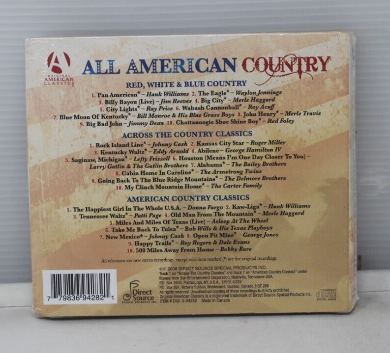 All American Country (3 CD Set) - NEW | eBay