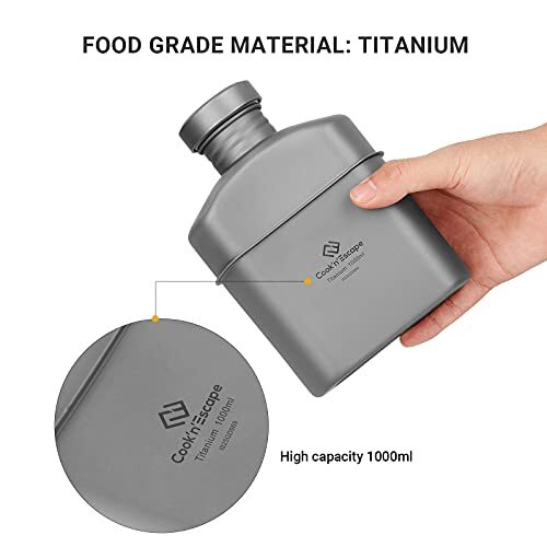 Titanium Camping Cookware Titanium Canteen Mess kit, Camping Canteen ...