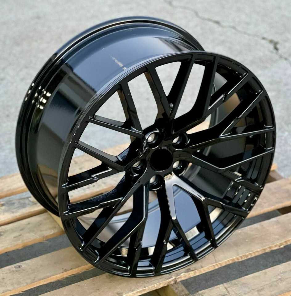 20" Wheels For Audi A4 A6 A5 S5 A8 Q5 Tiguan Black Rims Set Four 20x9 ...