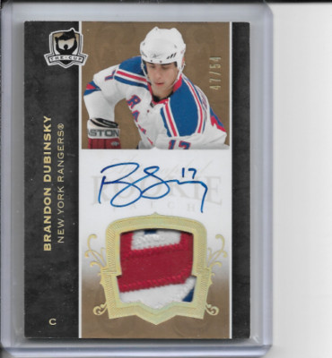 2007-08 The Cup Brandon Dubinsky Gold Patch Auto 47/54 #147 NM | eBay