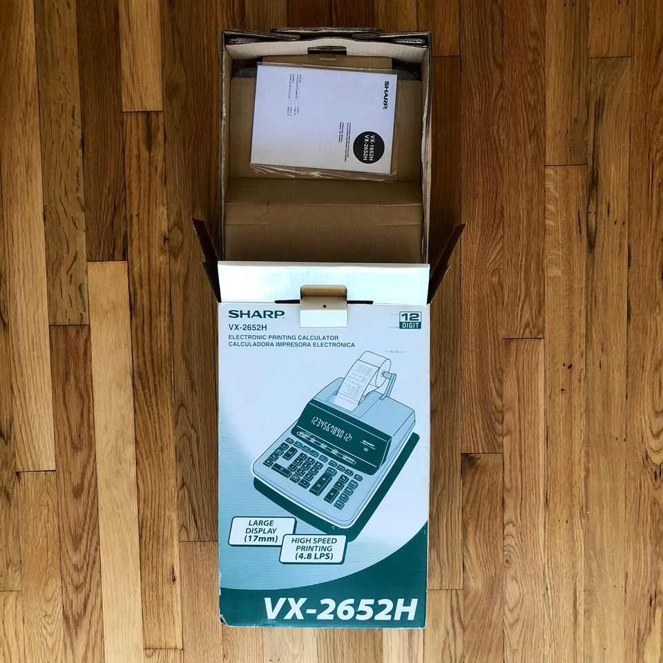 Sharp Compet VX-2652H Electronic Printer Desktop Calculator Large Keys ...