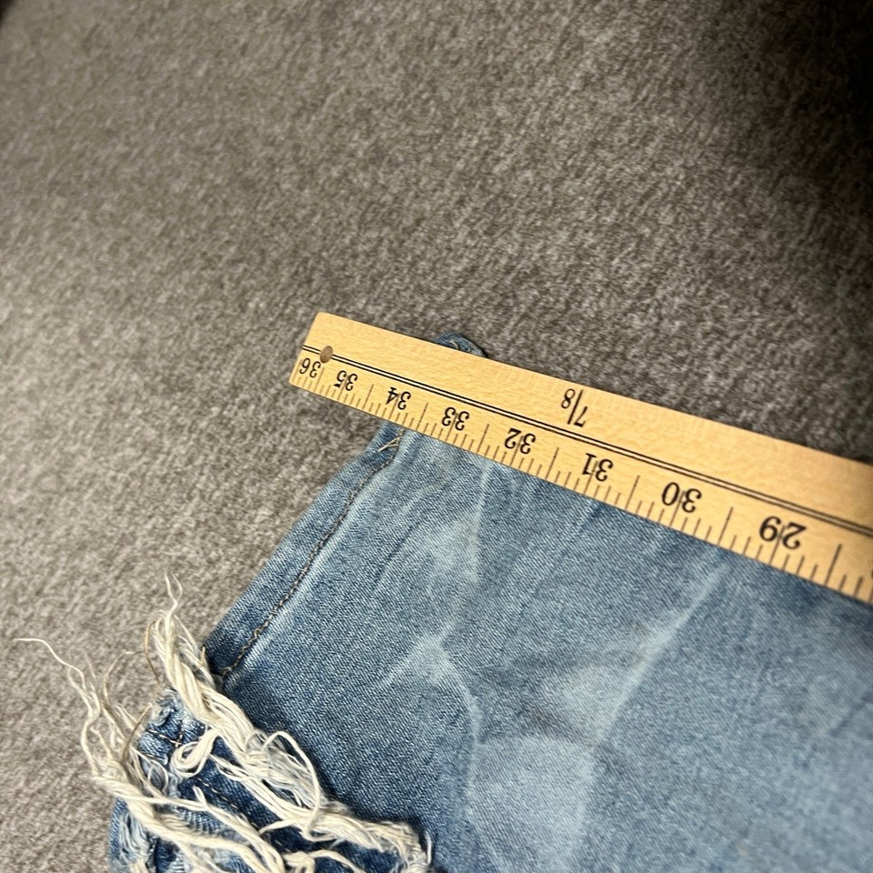 Smoke Rise Mens Jeans 32x36 Stacked Flared Fit Light Distressed Ripped ...