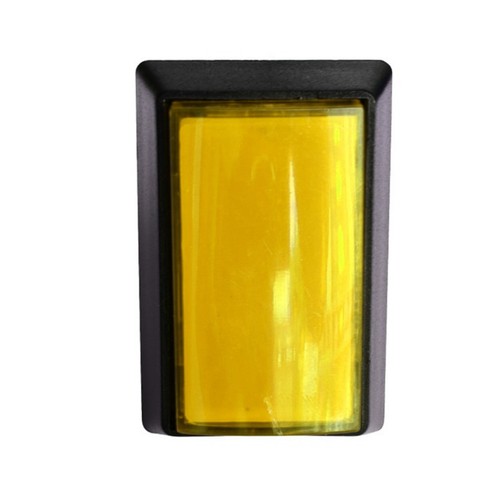 Yellow Arcade Square Rectangle Buttons LED Push Illumilated W ...