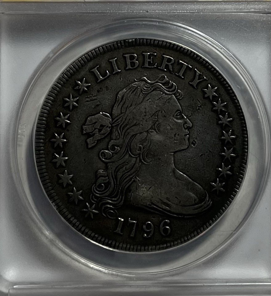 1796 Draped Bust $1.00, Small Eagle Reverse, ANACS VF30 Damaged. 223 ...