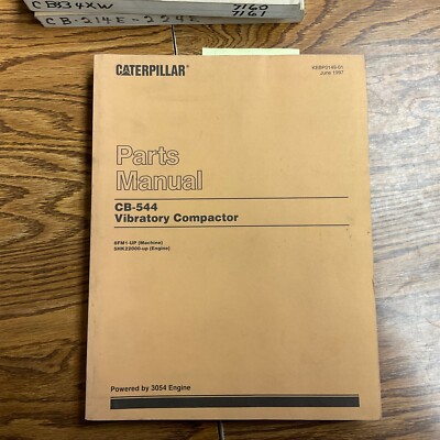 CAT Caterpillar CB-544 PARTS MANUAL BOOK CATALOG LIST COMPACTOR ...