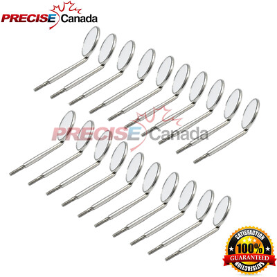 20Pcs Dental Examination Mouth Mirror Stainless Steel Reflector Front ...