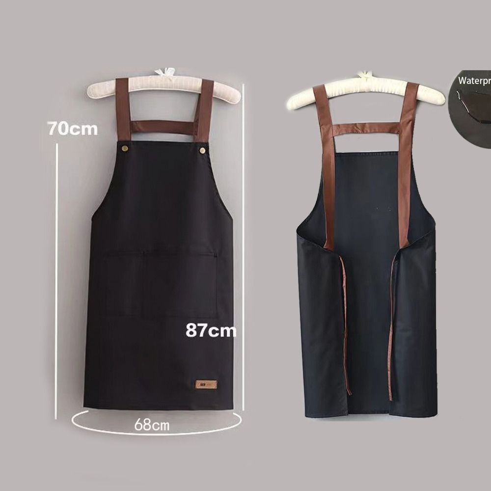 Oilproof Kitchen Aprons Chef Apron Cooking Smock Workwear Coffee House ...