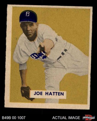 1949 Bowman #116 Joe Hatten Dodgers RC 3 - VG | eBay