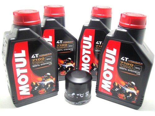 Maintenance Kit 4L Motul 7100 10W40 Oil + Filter 204 Triumph Tiger 800 ...