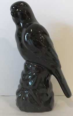 Faux Marble Decorator Bird Hawk On Perch Collectable Figure Ceramic ...