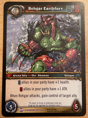 Rehgar Earthfury World Of Warcraft Blood Of The Gladiators 149/208 WoW ...