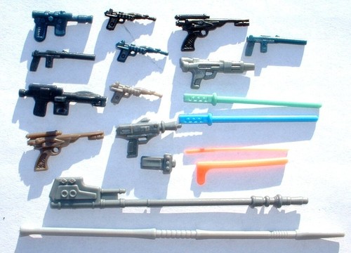 17 NICE REPRO FLOAT Weapon Blasters LOT 1977 - 14+3 Lightsabers Vintage ...