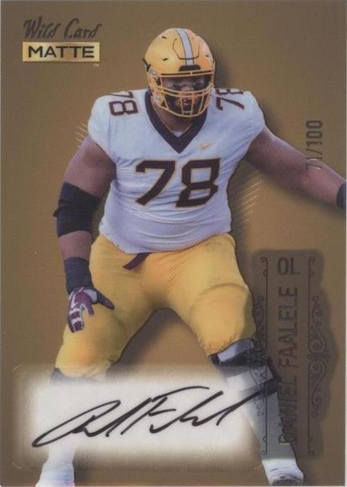 2022 Wild Card MATTE - Autographs Daniel Faalele Gold-Silver Foil /100 ...