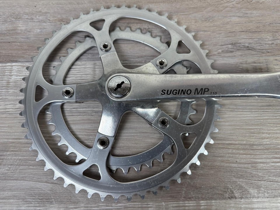 Vintage SUGINO MP 110 170mm CrankSet Double 52/40T Road Bike | eBay