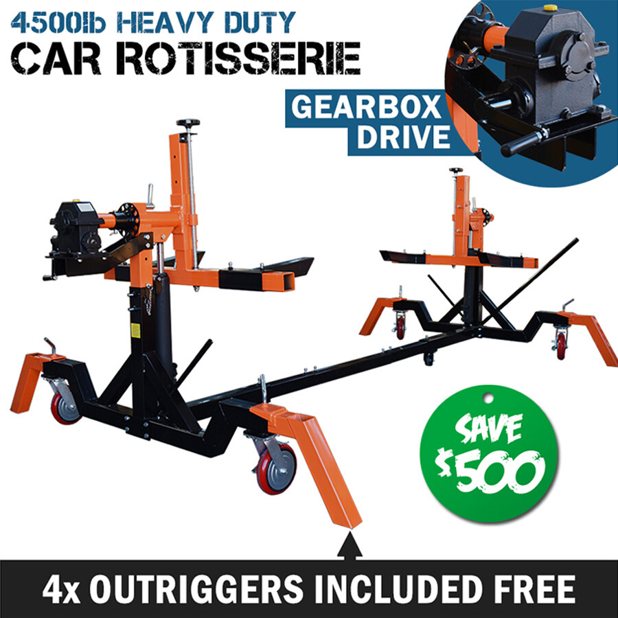 Car Rotisserie - Gearbox Drive Rotation 4,500lb Auto Frame Vehicle Body ...