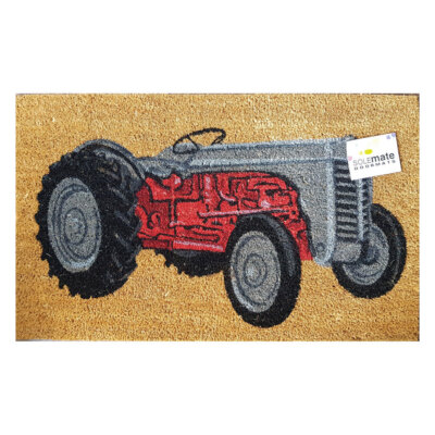 Solemate PVC Backed Coir Ferguson Tractor 45x75cm Slimline Outdoor ...