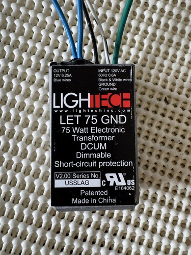 LIGHTECH LET 75 12V Halogen 75W Dimmable Electronic Transformers | eBay