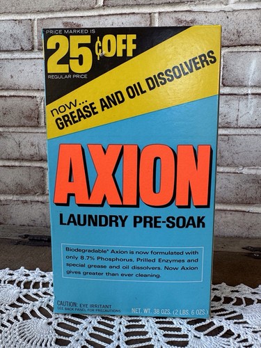 Vintage Advertising New Unopened Old Stock Axion Powder Laundry Pre ...
