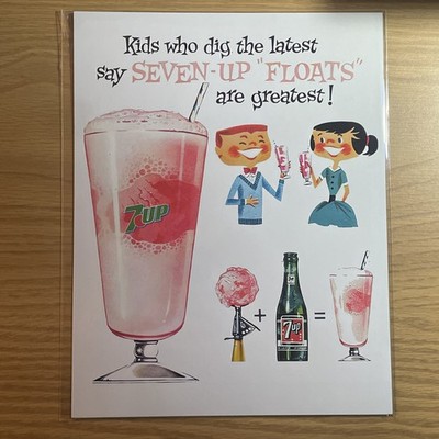1957 SEVEN-UP 7-UP Floats PRINT 8.5"x11" Ad Sign Poster Soda | eBay