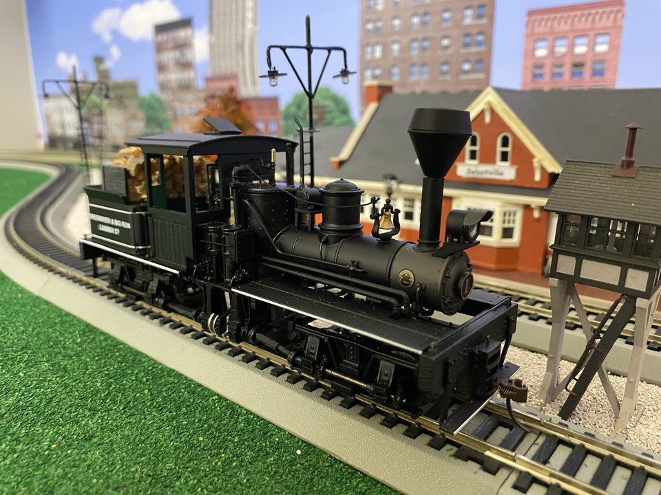 T-BOILER 2-TRUCK SHAY STEAM LOCOMOTIVE TRAIN 25657 Bachmann On30 DCC ...