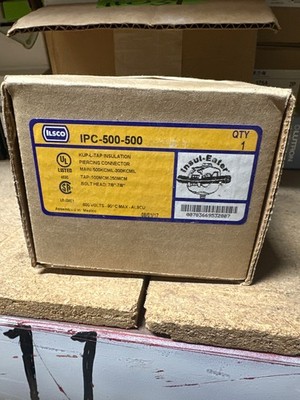 New ILsco IPC-500-500 KUP-L-TAP Piercing Connector Main 500KCMIL ...