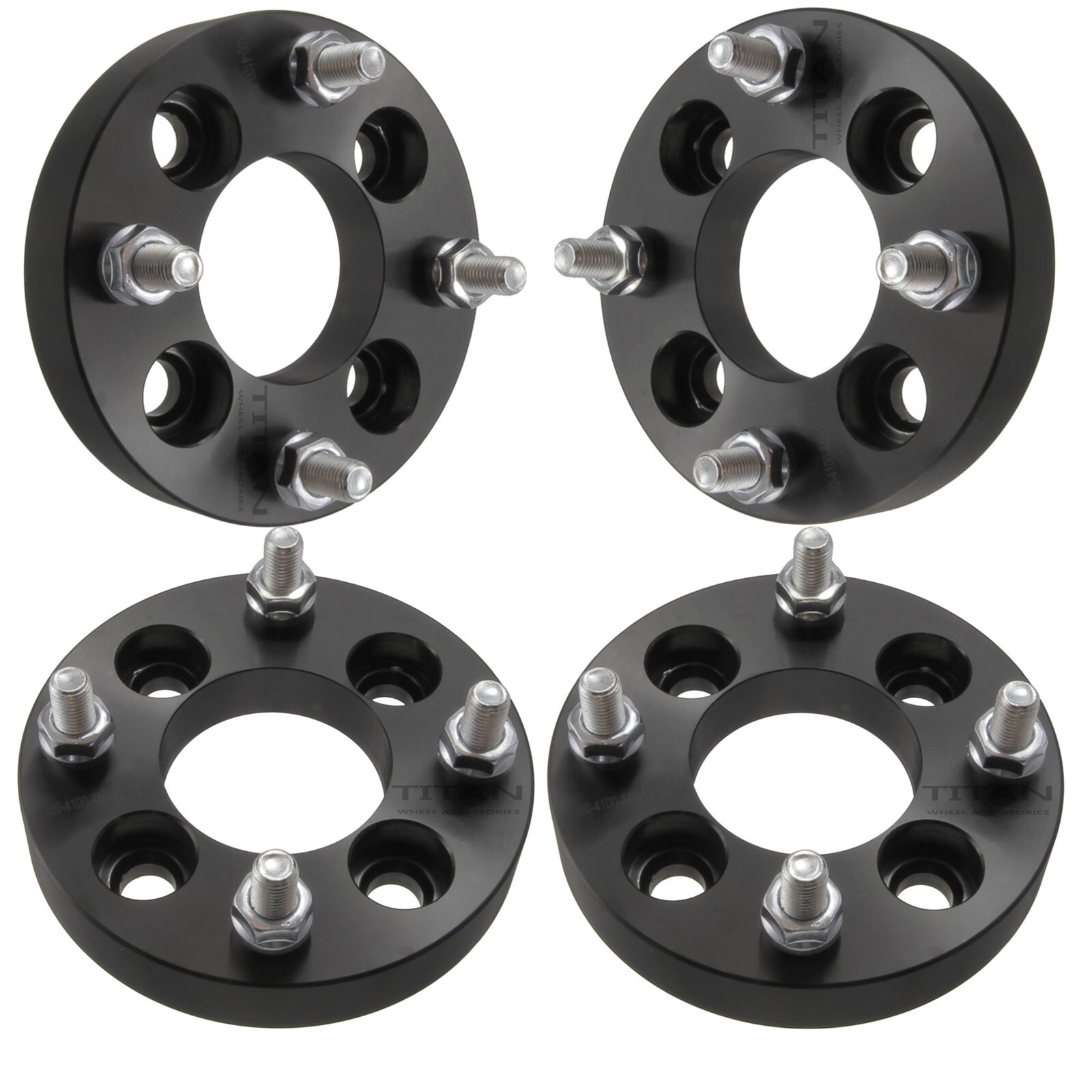 4pc 25mm 4x100 to 4x4.5 Wheel Adapters Spacers | 4x100 to 4x114.3 4 Lug ...