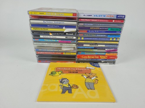 Lot 31 Kids Computer Games CD ROM Windows Mac Educational Math Reading ...