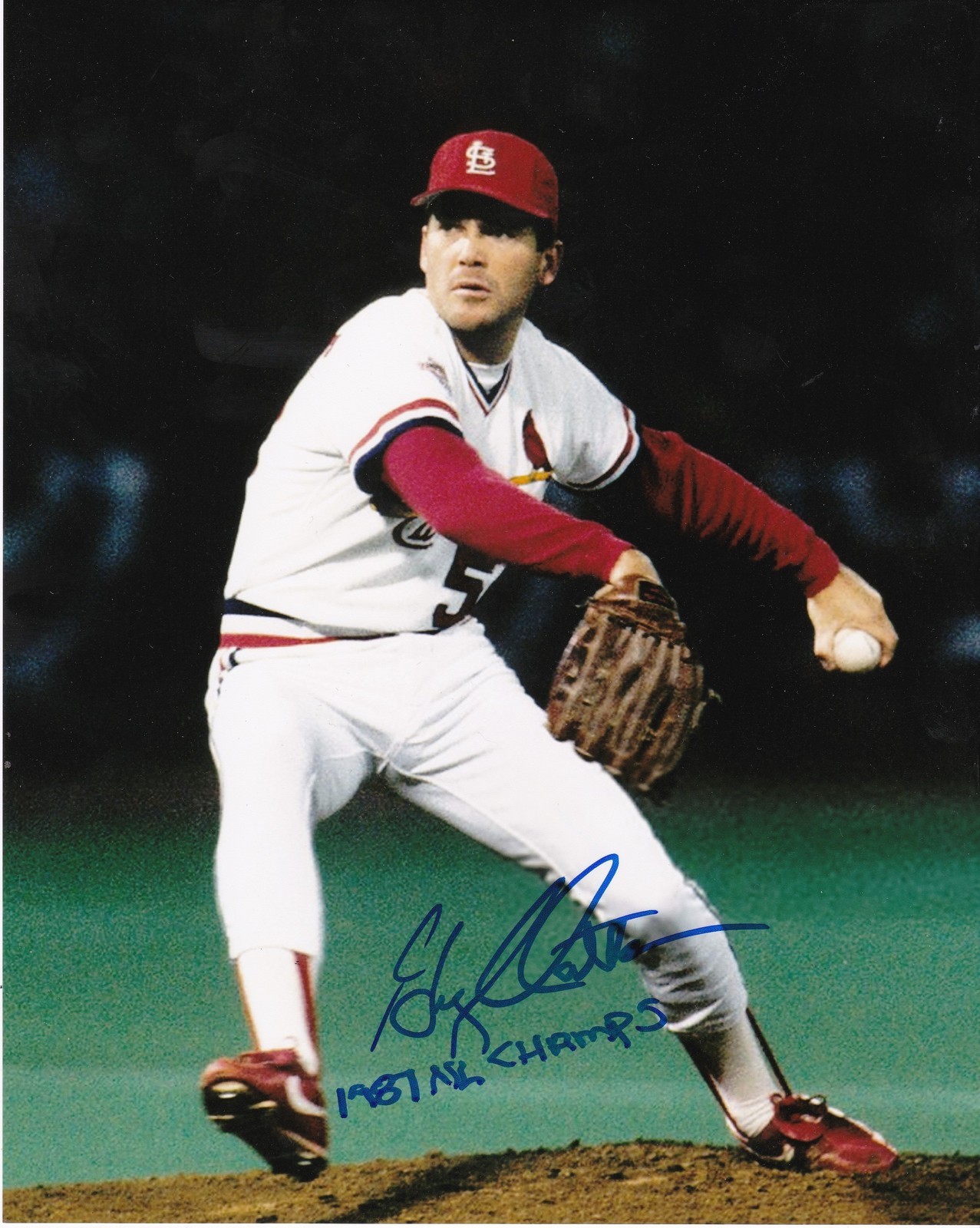 GREG MATHEWS ST. LOUIS CARDINALS 1987 NL CHAMPS ACTION SIGNED 8x10 | eBay