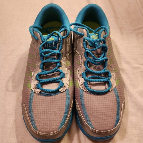 Skechers Go Bionic Women's Athletic Shoes Size 8 1/2 Silver And Blue ...