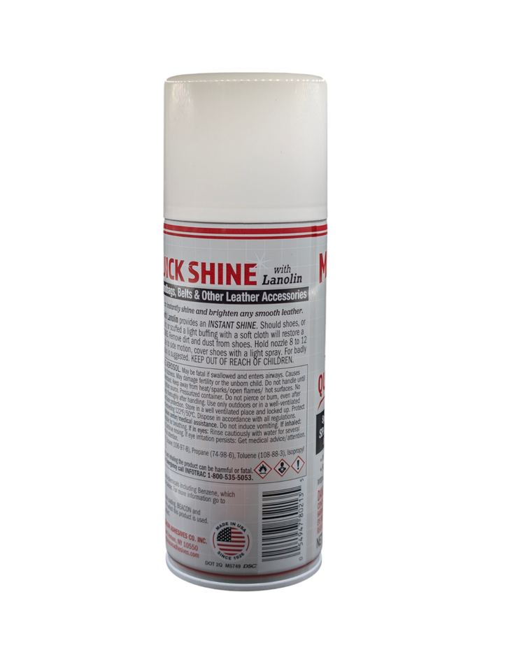Master Quick Shine 10 oz can w/Lanolin - Shoe Shine -Boot Shine ...