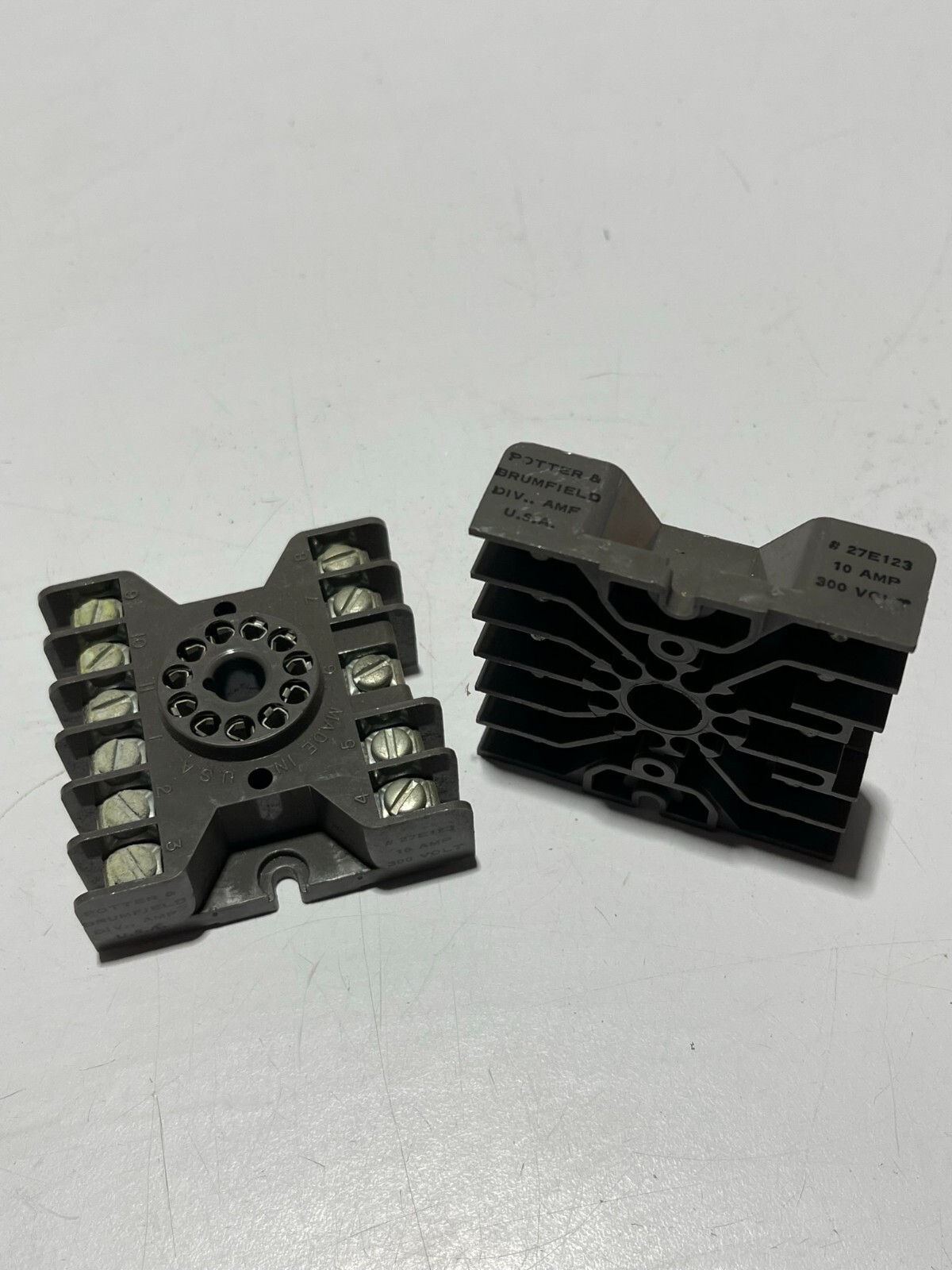 QTY (4) 27E123 POTTER & BRUMFIELD 11 PIN RELAY SOCKETS FOR KRP & KRPA ...