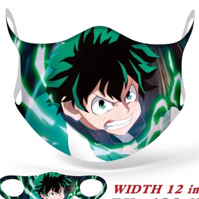 Anime My Hero Academia Deku Face Mask Adult Size S/M NEW Sealed In Pkg ...