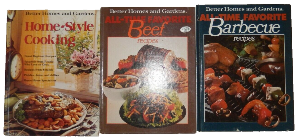 Cookbooks Barbecue, Home -Style Cooking Better Homes and Gardens 3 ...