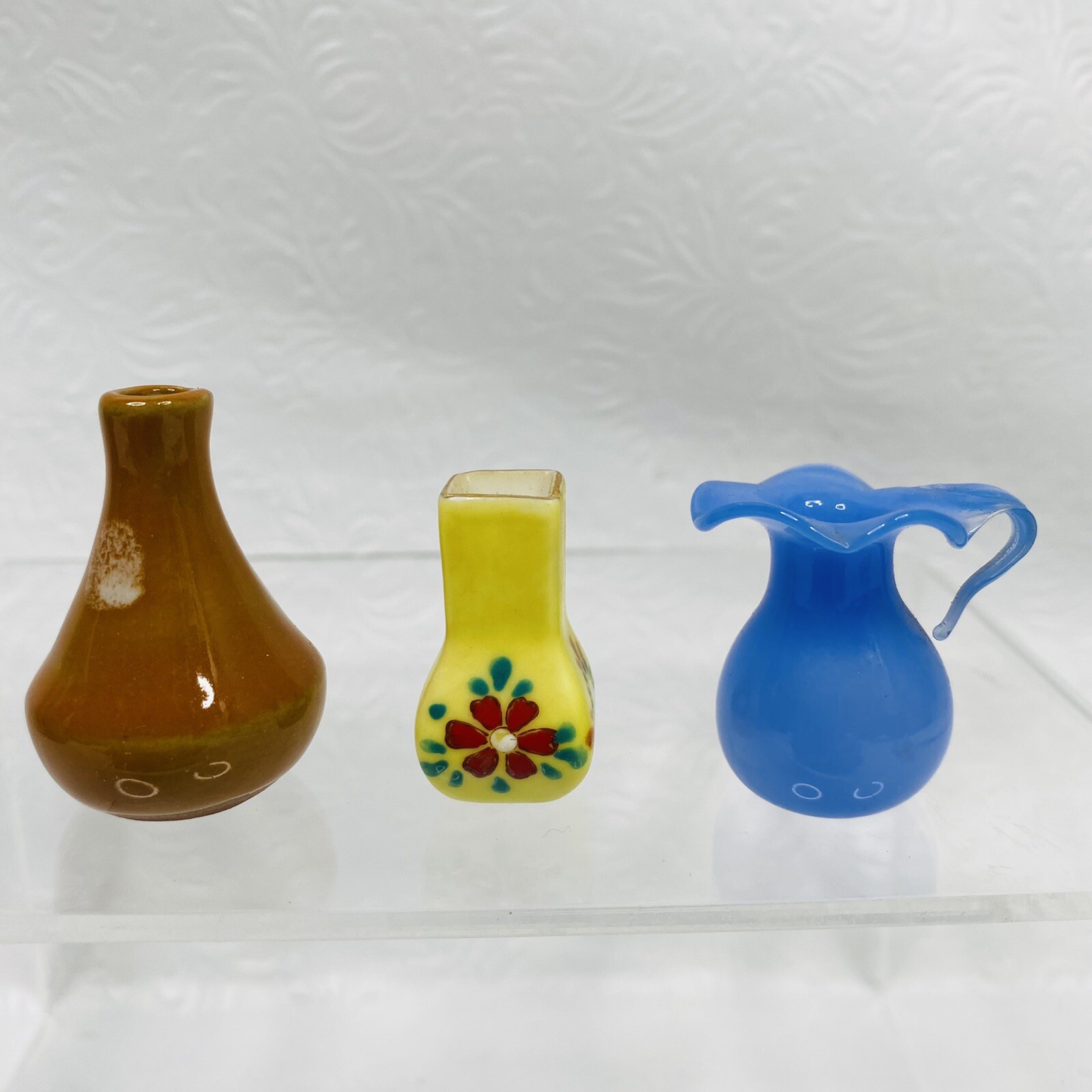 Lot 12 Vintage Ceramic Miniature Pitchers Vases Japan Mexico Flowers ...