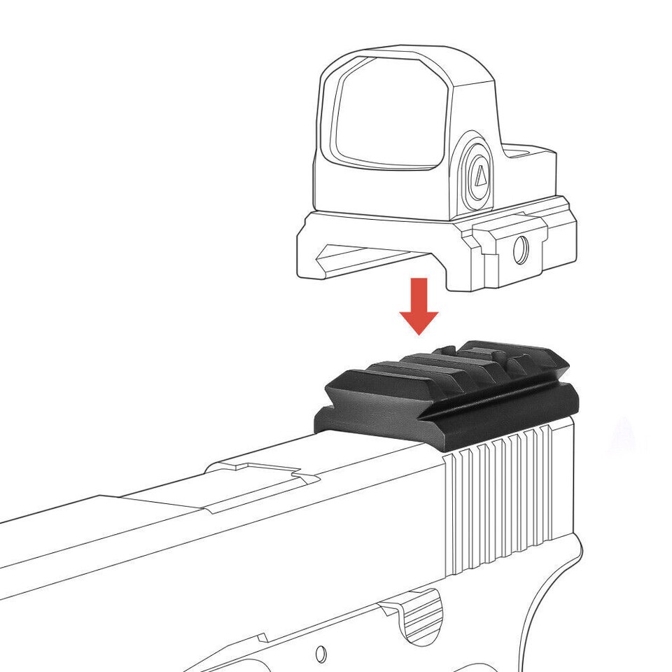 Pistol Red Dot Scope Mount w/ 20mm Picatinny Rail Base For Glock | eBay